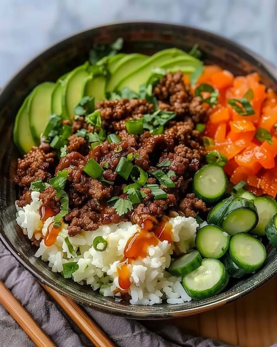 ground beef hot honey bowl