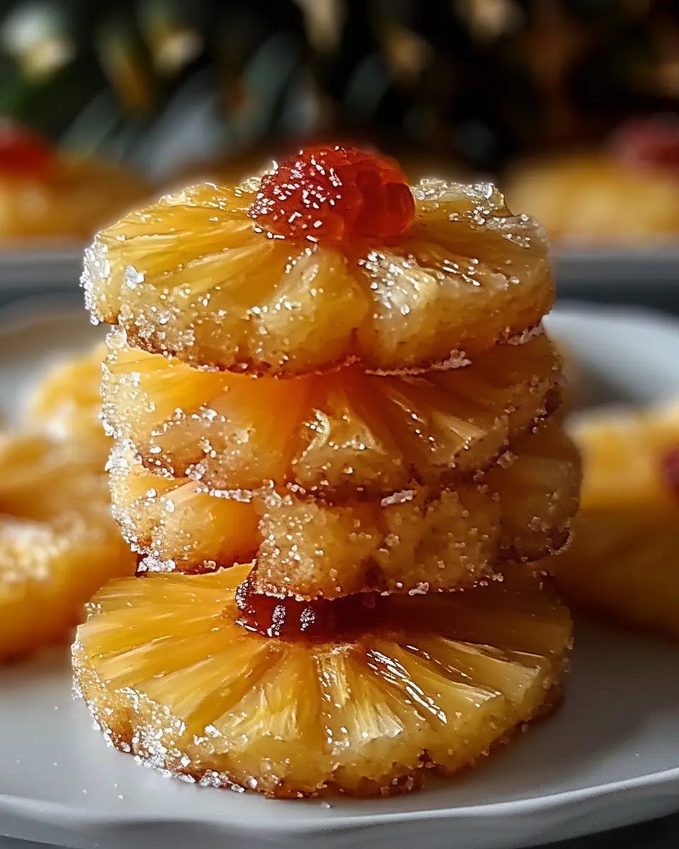 Pineapple Upside Down Sugar Cookies